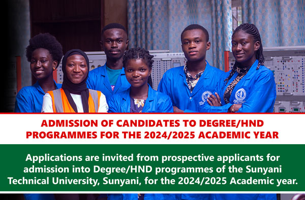 Admissions - Sunyani Technical University